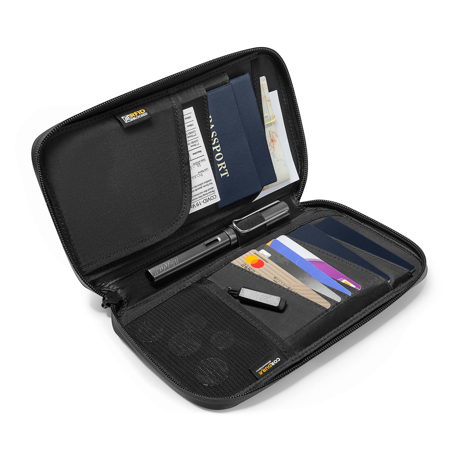 Navigator T03 Passport Wallet - Black