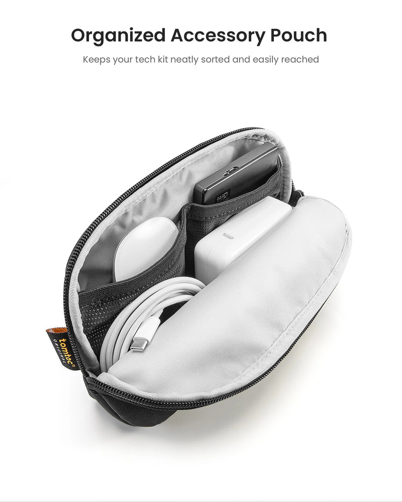 tomtoc 13 Inch Versatile 360 Protective Laptop Sleeve with Pouch - Bla